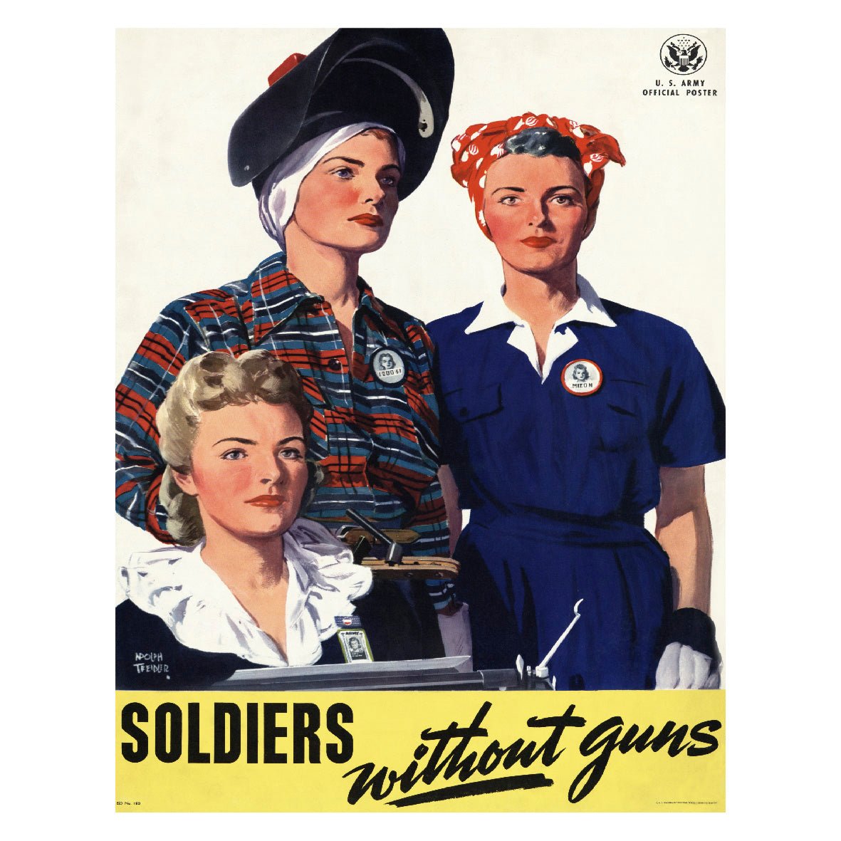Decorative "Soldiers without guns (1981)" by Adolph Treidler Poster ...